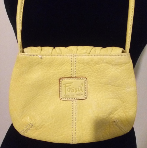 Fossil | Bags | Fossil Yellow Crossbody | Poshmark